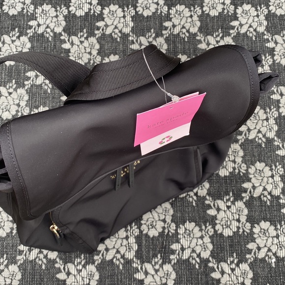 kate spade | Bags | Kate Spade The Sam Nylon Medium Backpack In Black ...